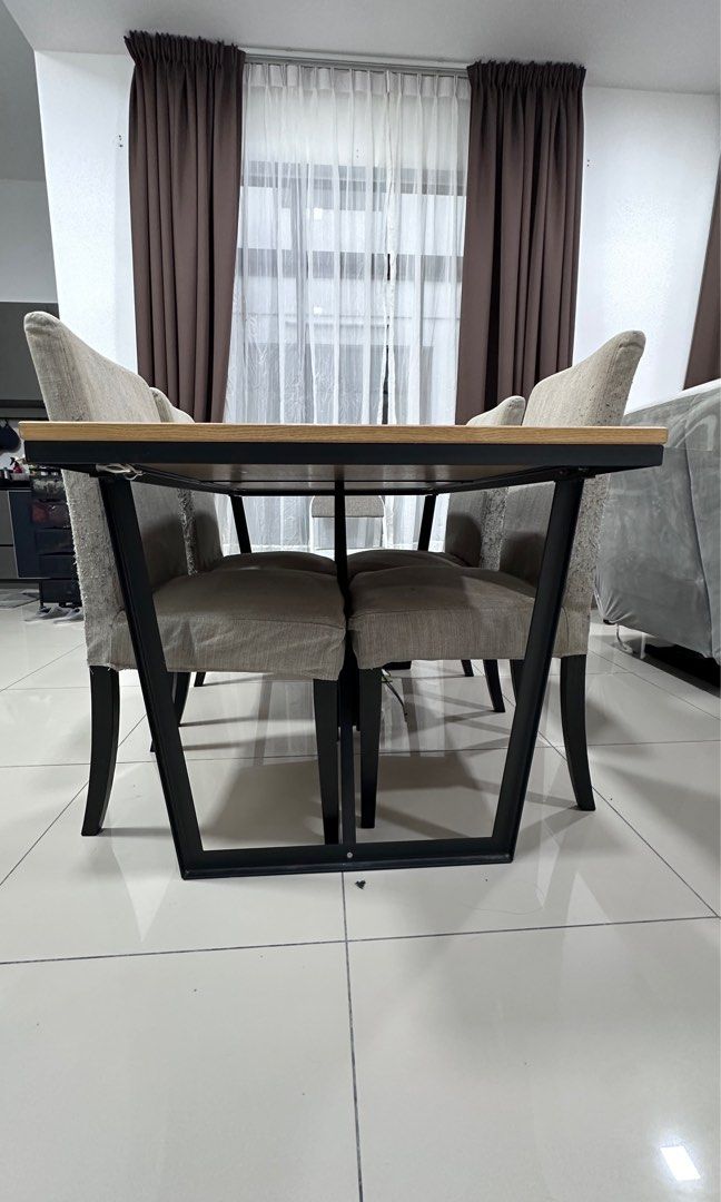 Ikea dining table set / set meja makan ikea, Furniture & Home Living ...