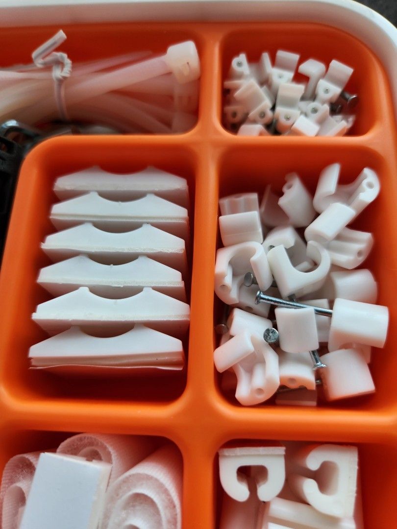IKEA FIXA 114-piece cable management set with velcro, zipties, and ...