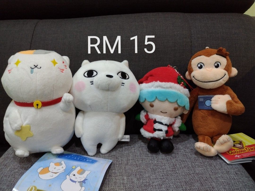 Keychains/ small plush Sanrio/Doraemon/Minion/Nyanko/Rilakkuma/Carebear ...
