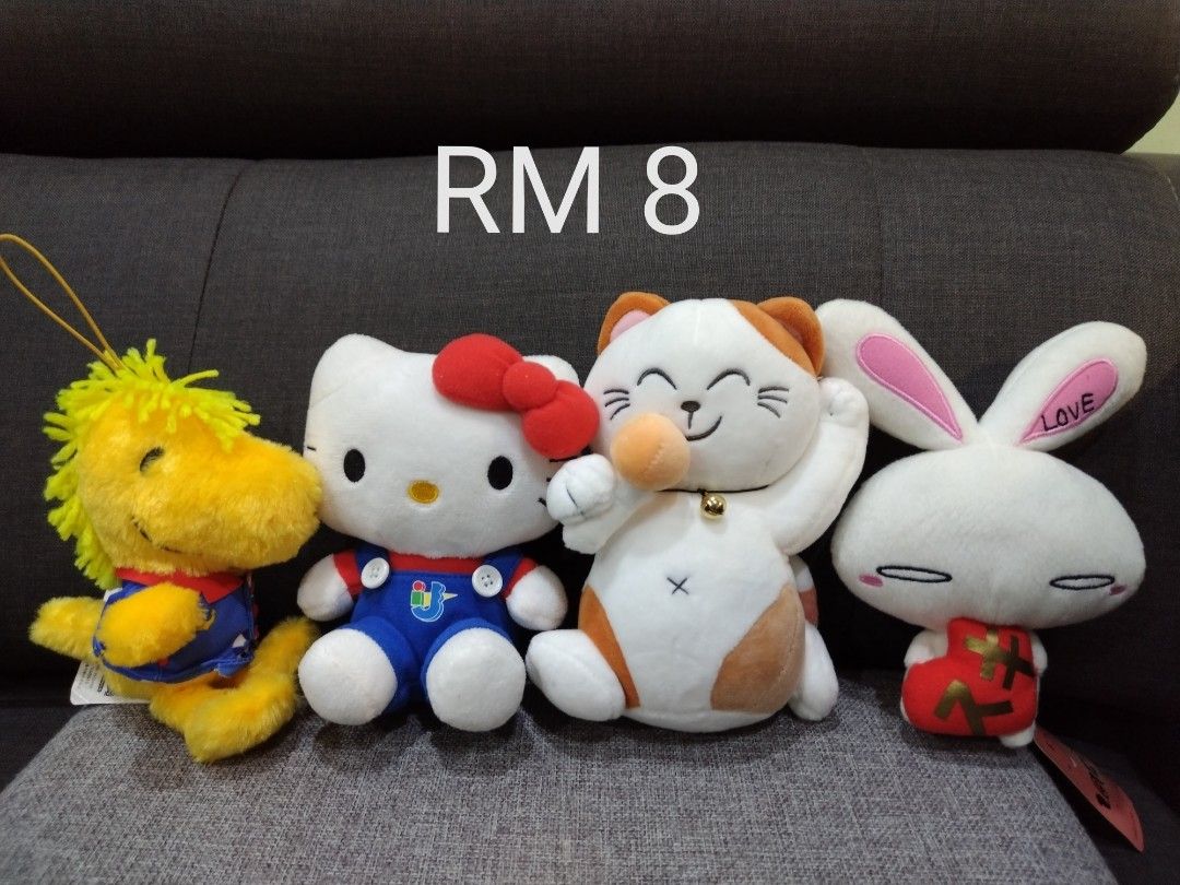 Keychains/ small plush Sanrio/Doraemon/Minion/Nyanko/Rilakkuma/Carebear ...
