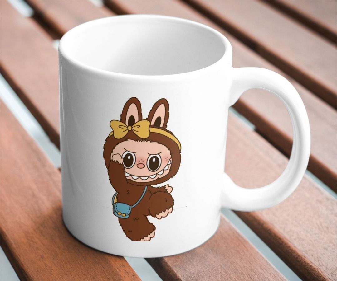 Labubu Inspired Coffee Mug, Furniture & Home Living, Kitchenware ...