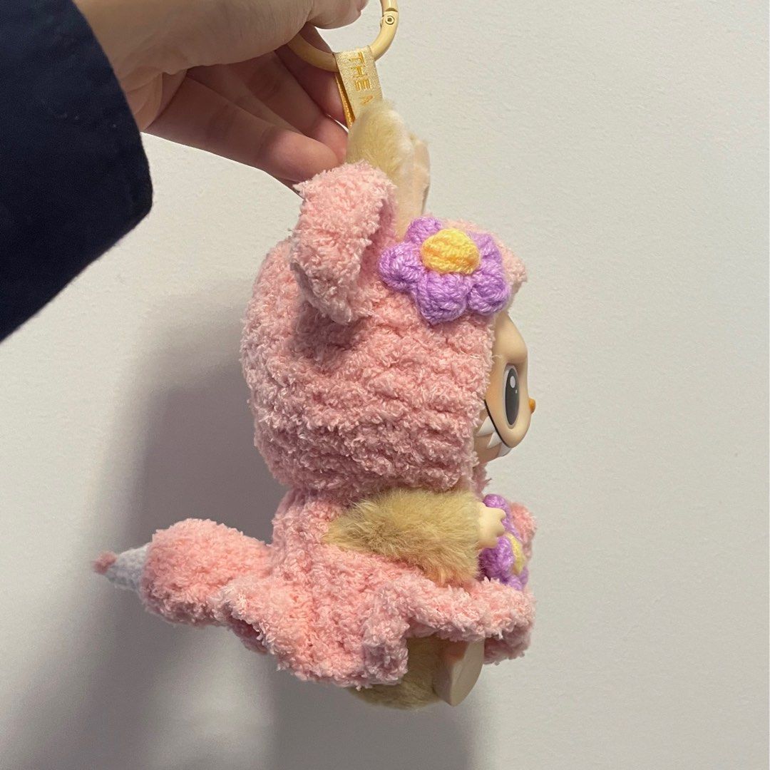 Labubu v2 crochet outfit clothes pink linabell popmart, Hobbies & Toys ...