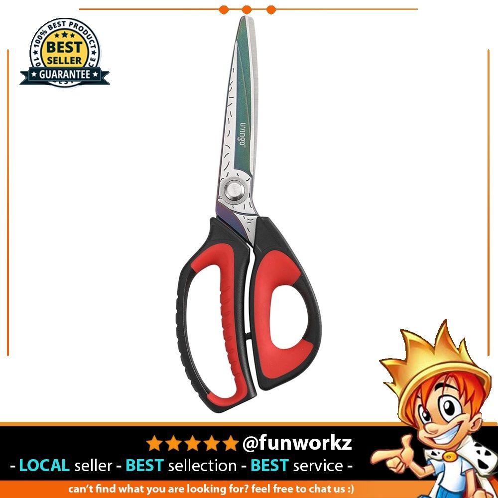 LIVINGO 10" Multipurpose Heavy Duty Scissors, Premium Titanium Coating ...