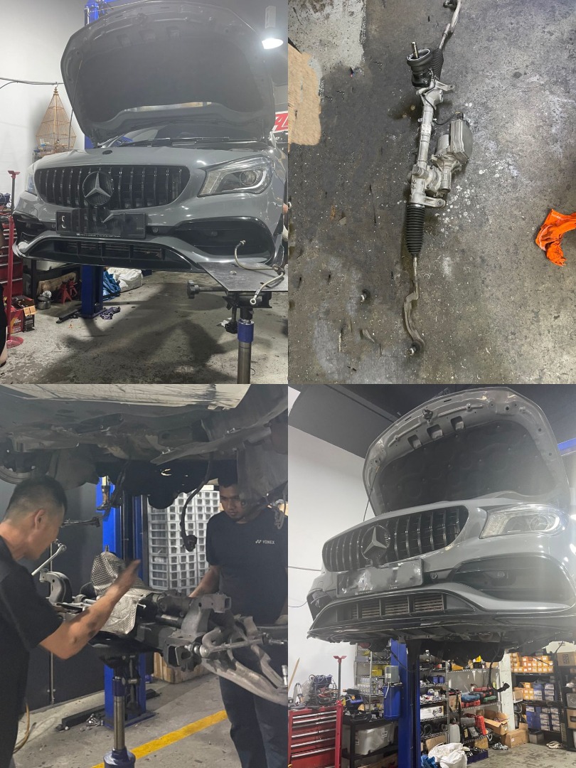 MERCEDES BENZ UNDERCARRIAGE/CAR REPAIR/SERVICING/STEERING RACK ...