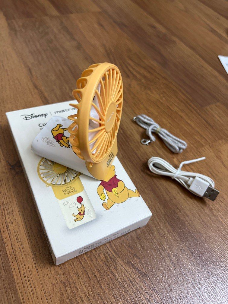 Mistral Rechargeable USB Fan Winnie the Pooh Disney, Furniture & Home ...