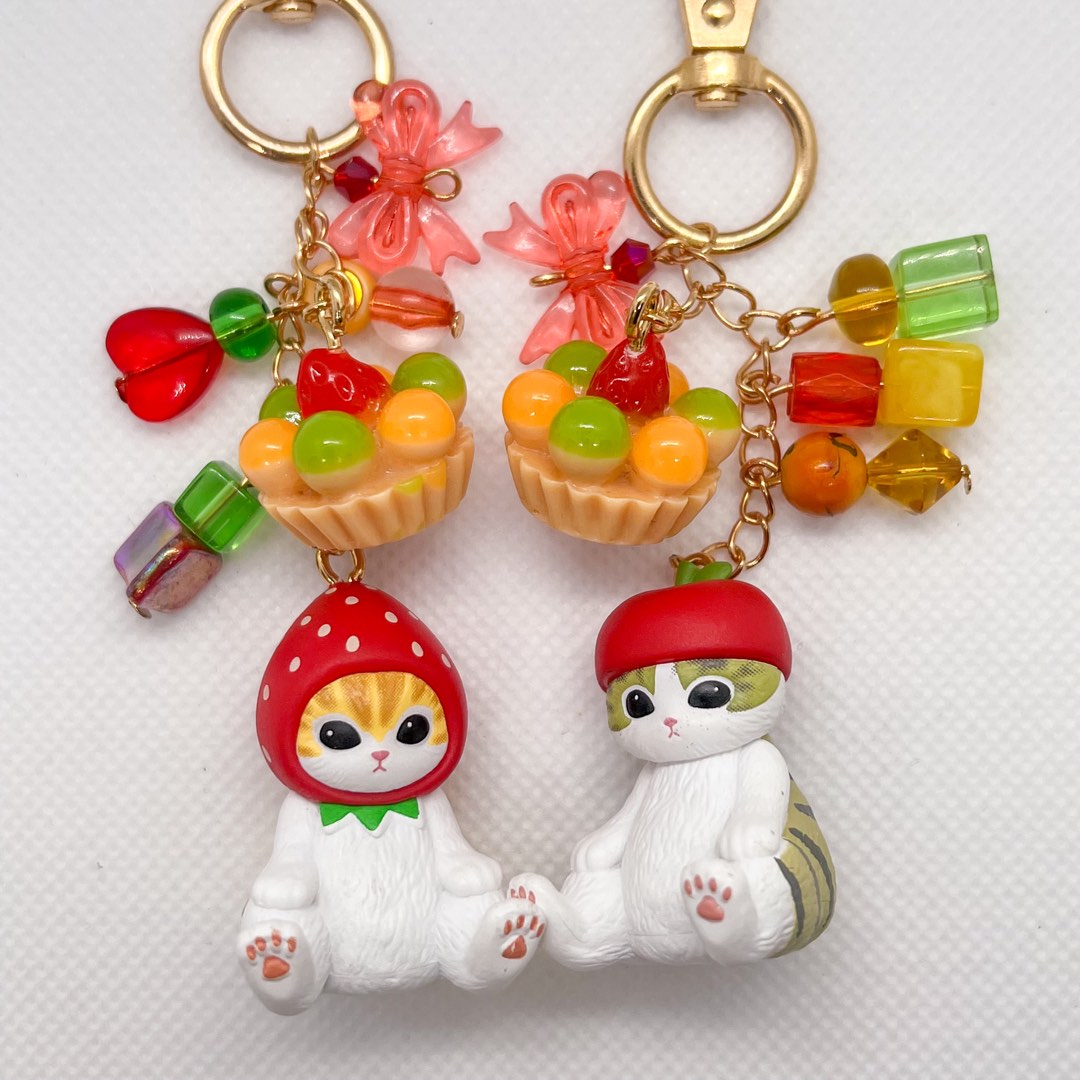 Mofusand gourmet series keychains (handcrafted and official), Hobbies ...