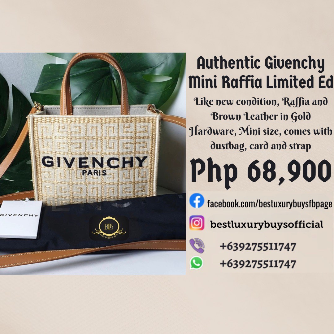 Onhand Authentic Givenchy Raffia Mini Limited Edition Two way Sling ...