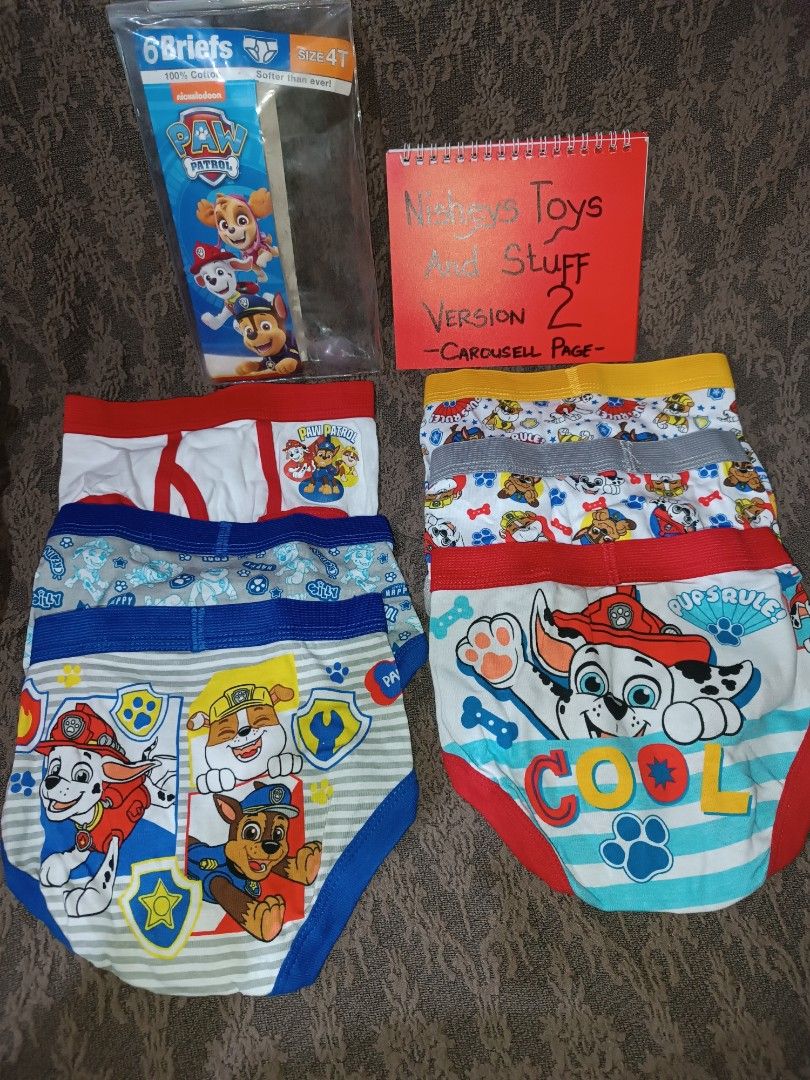 PAW PATROL Briefs Size 4T, Babies & Kids, Babies & Kids Fashion on ...