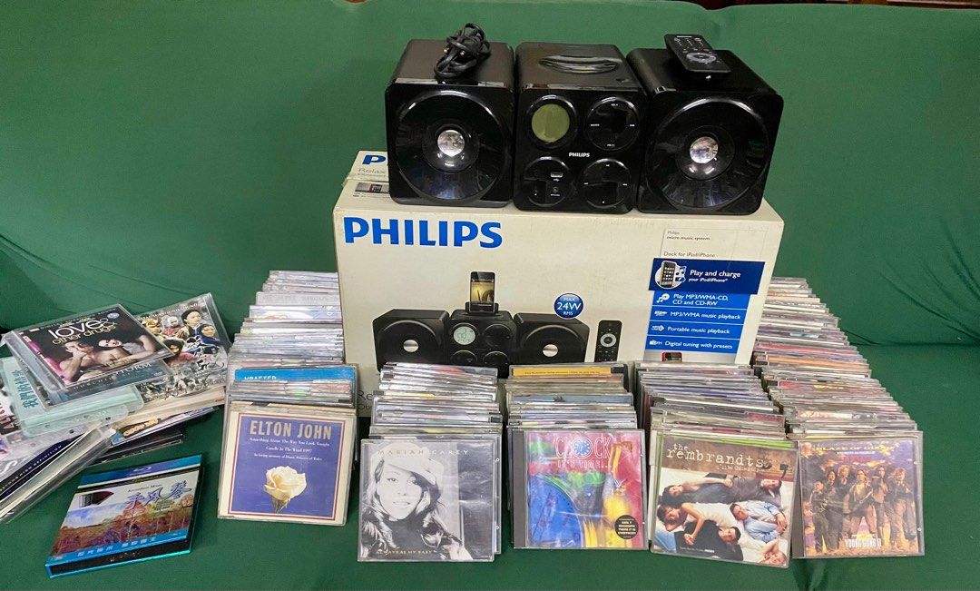 Philips Micro Music System with Box/ 120 English Songs CDs Plus VCDs 20 ...