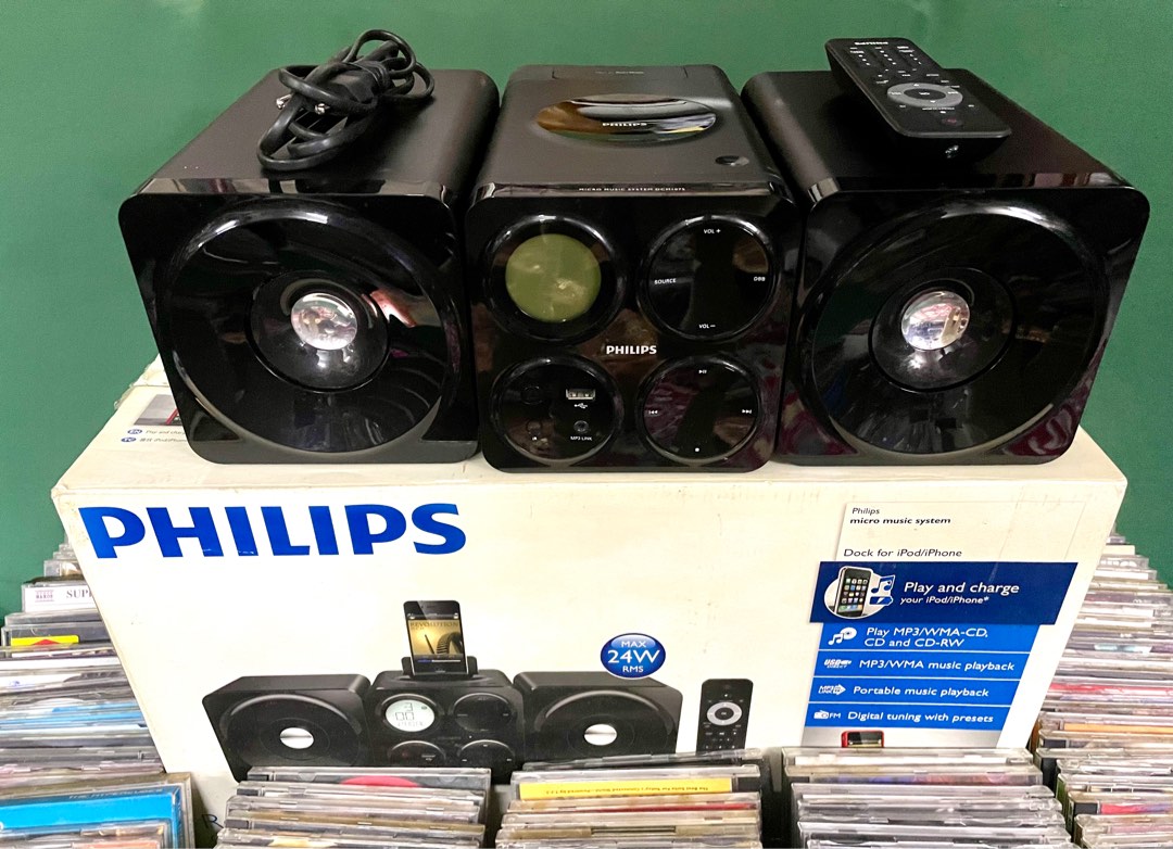 Philips Micro Music System with Box/ 120 English Songs CDs Plus VCDs 20 ...