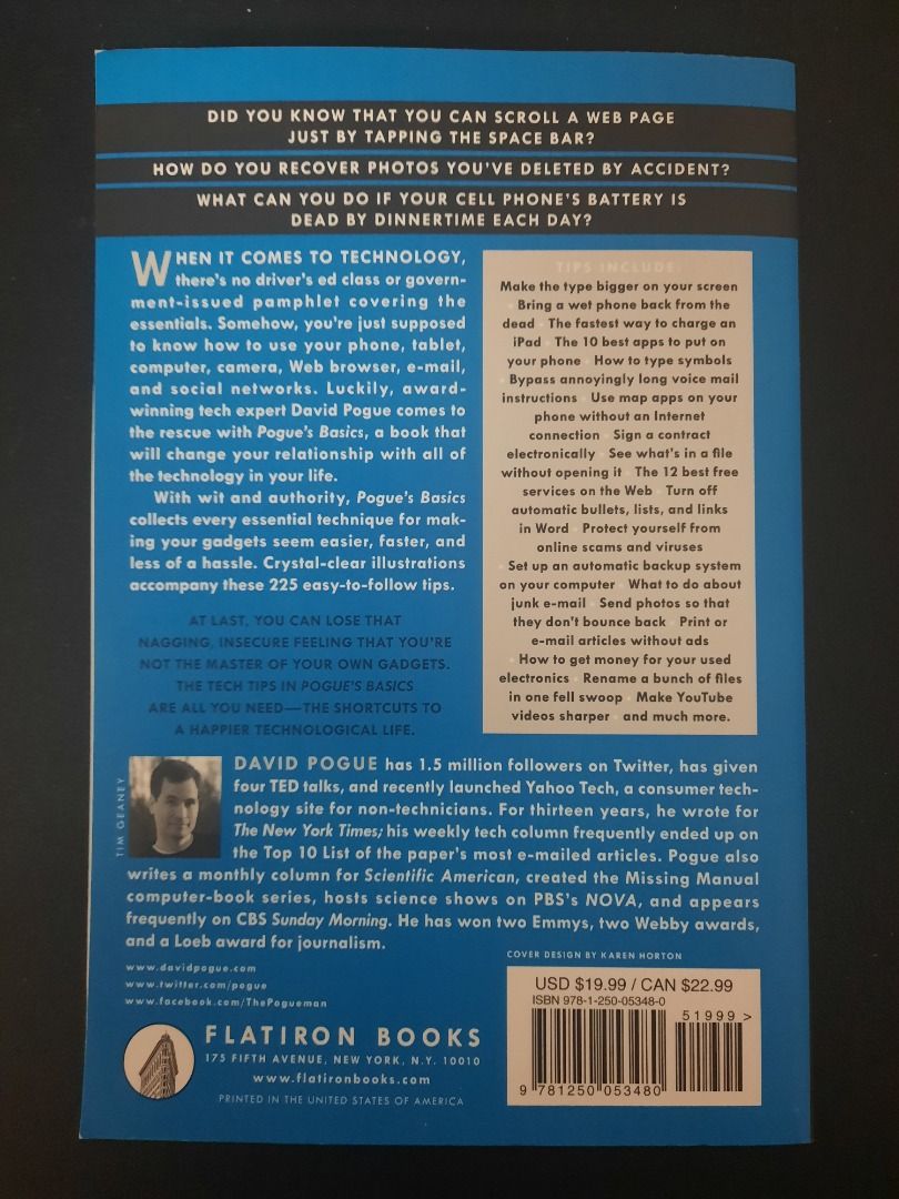 Pogue's Basics Essential Tips and Shortcuts (That No One Bothers To Tell You) For Simplifying ...