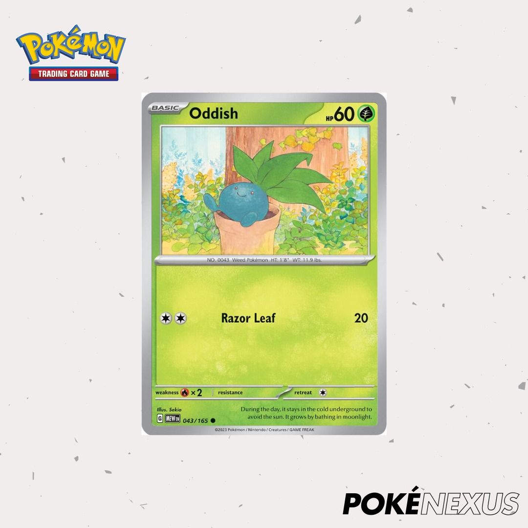 Pokemon Scarlet & Violet 151 - Oddish - 043/165 - Common, Hobbies ...