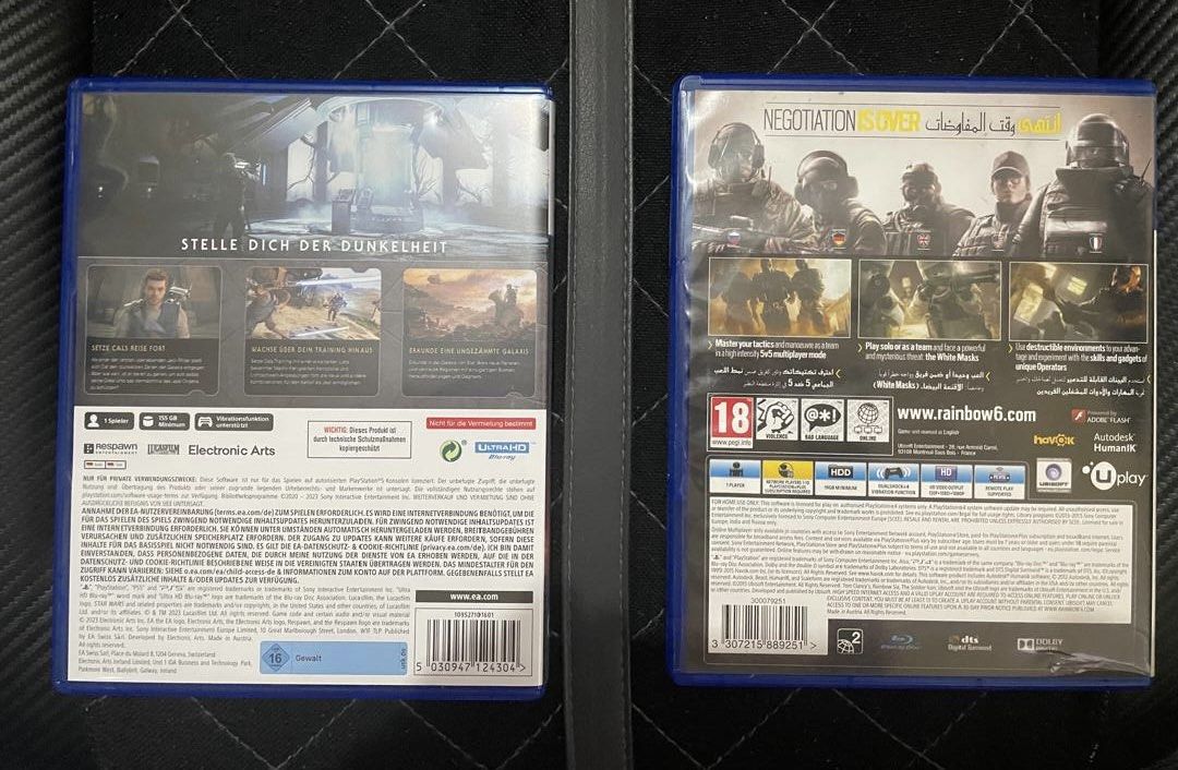 PS5 Jedi Survivor and PS4 Rainbow Six Seige, Video Gaming, Video Games ...