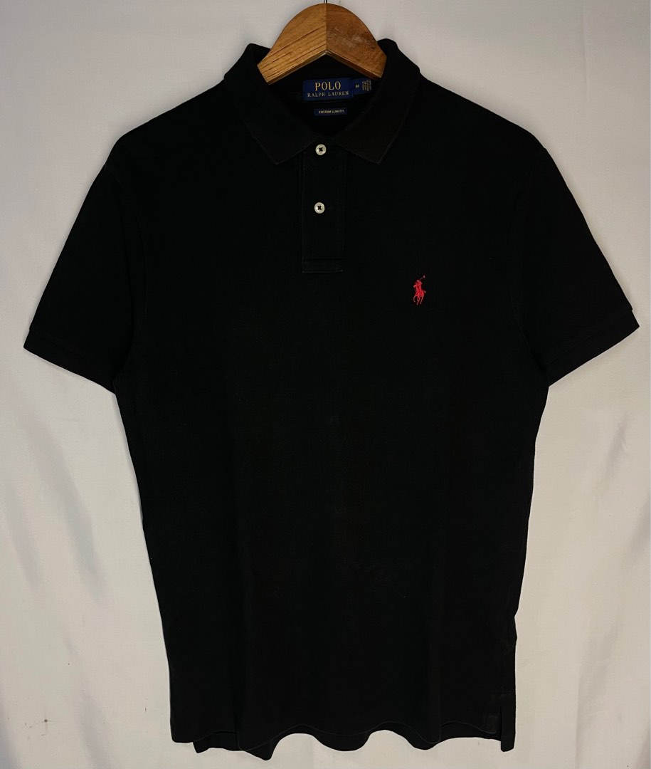 Ralph Lauren Black Polo shirt, Men's Fashion, Tops & Sets, Tshirts & Polo Shirts on Carousell