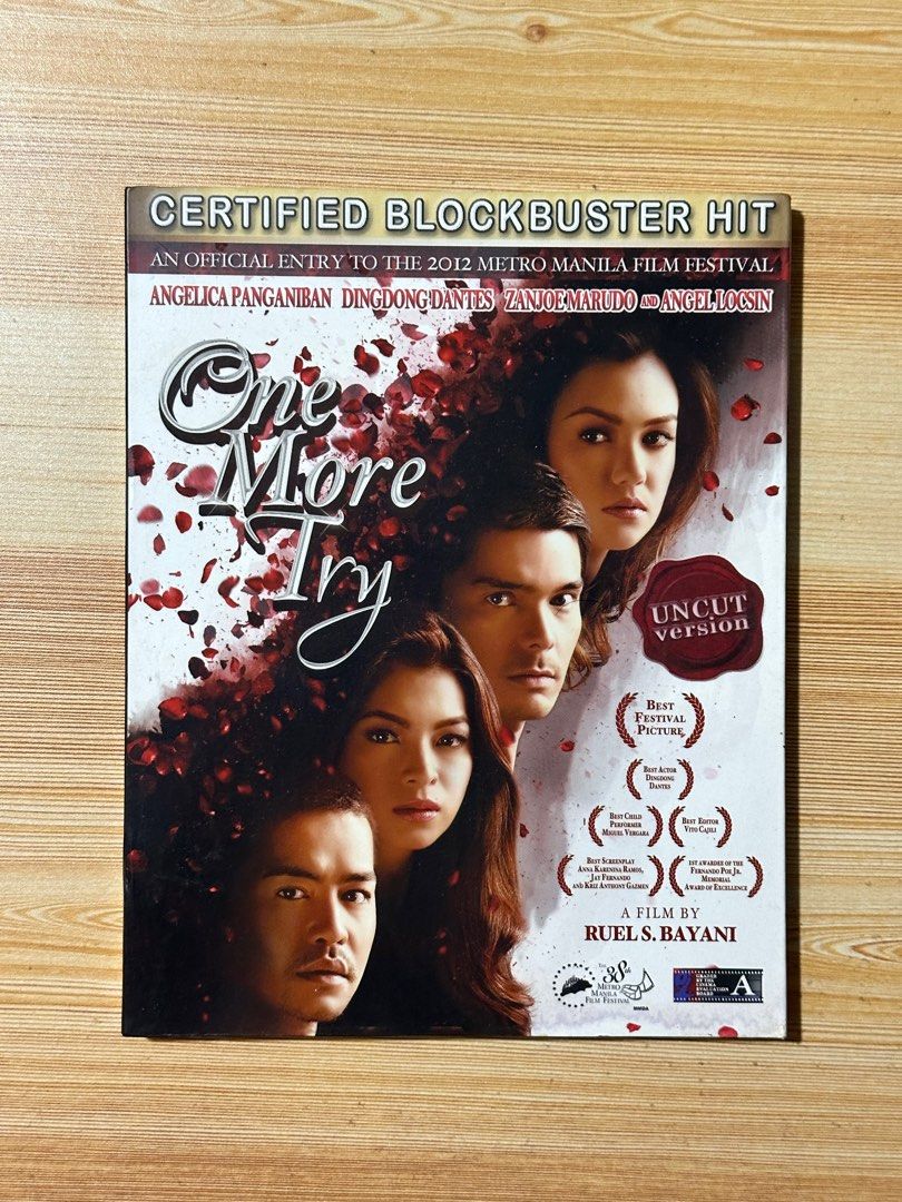 Rare ONE MORE TRY DVD Tagalog Movie with Photo Postcards Angel Locsin ...