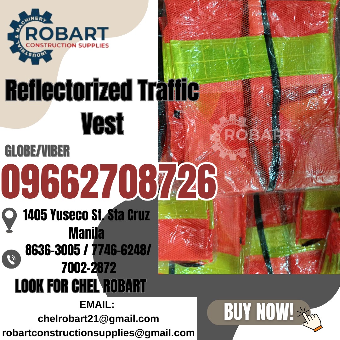 REFLECTORIZED TRAFFIC VEST, Commercial & Industrial, Construction Tools ...