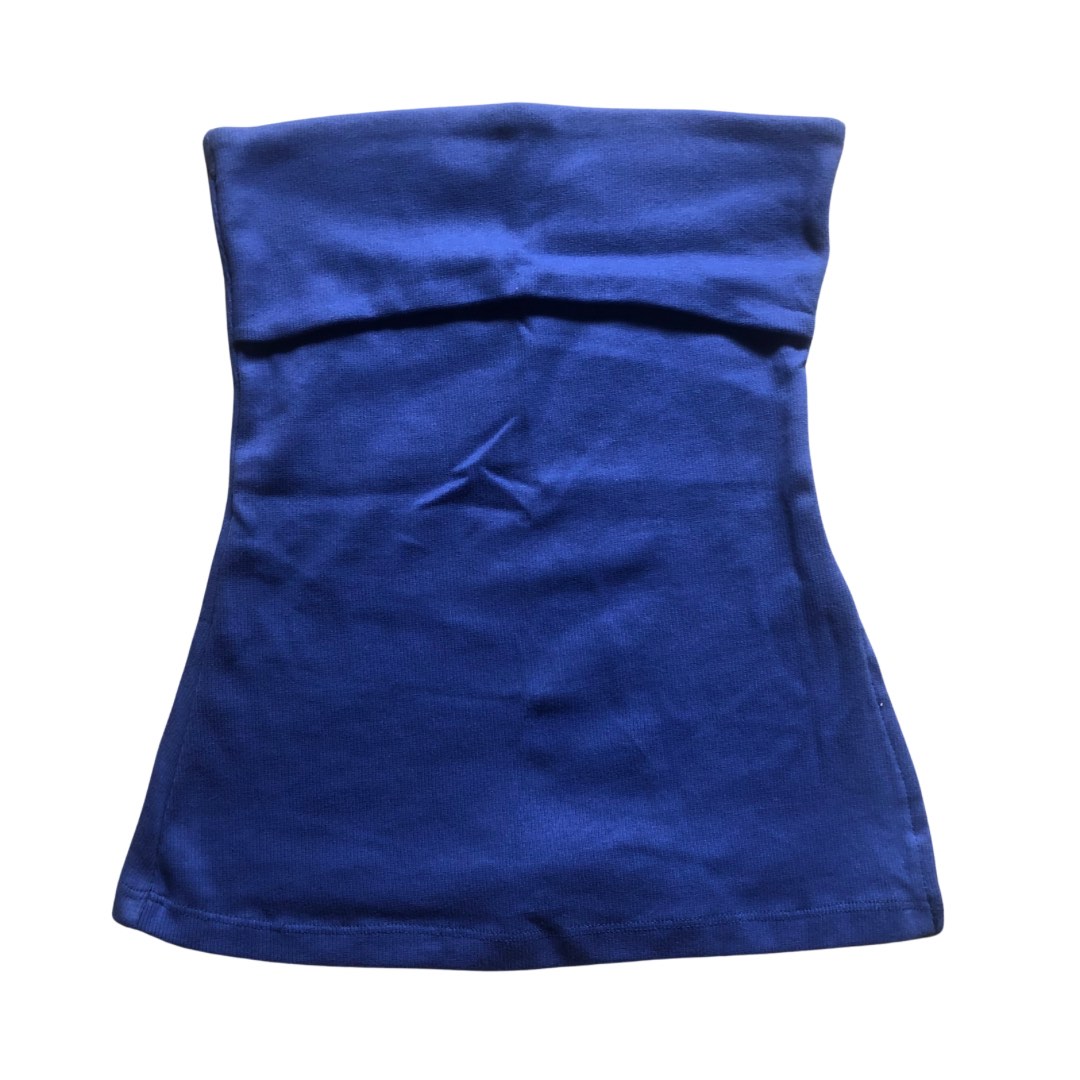 Royal Blue Tube Top with Slit, Women's Fashion, Tops, Sleeveless on ...