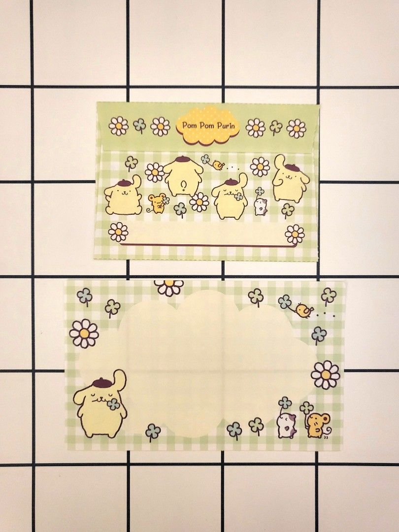 LAST SET - Sanrio Pompompurin Letter Set 4, Hobbies & Toys, Stationary ...