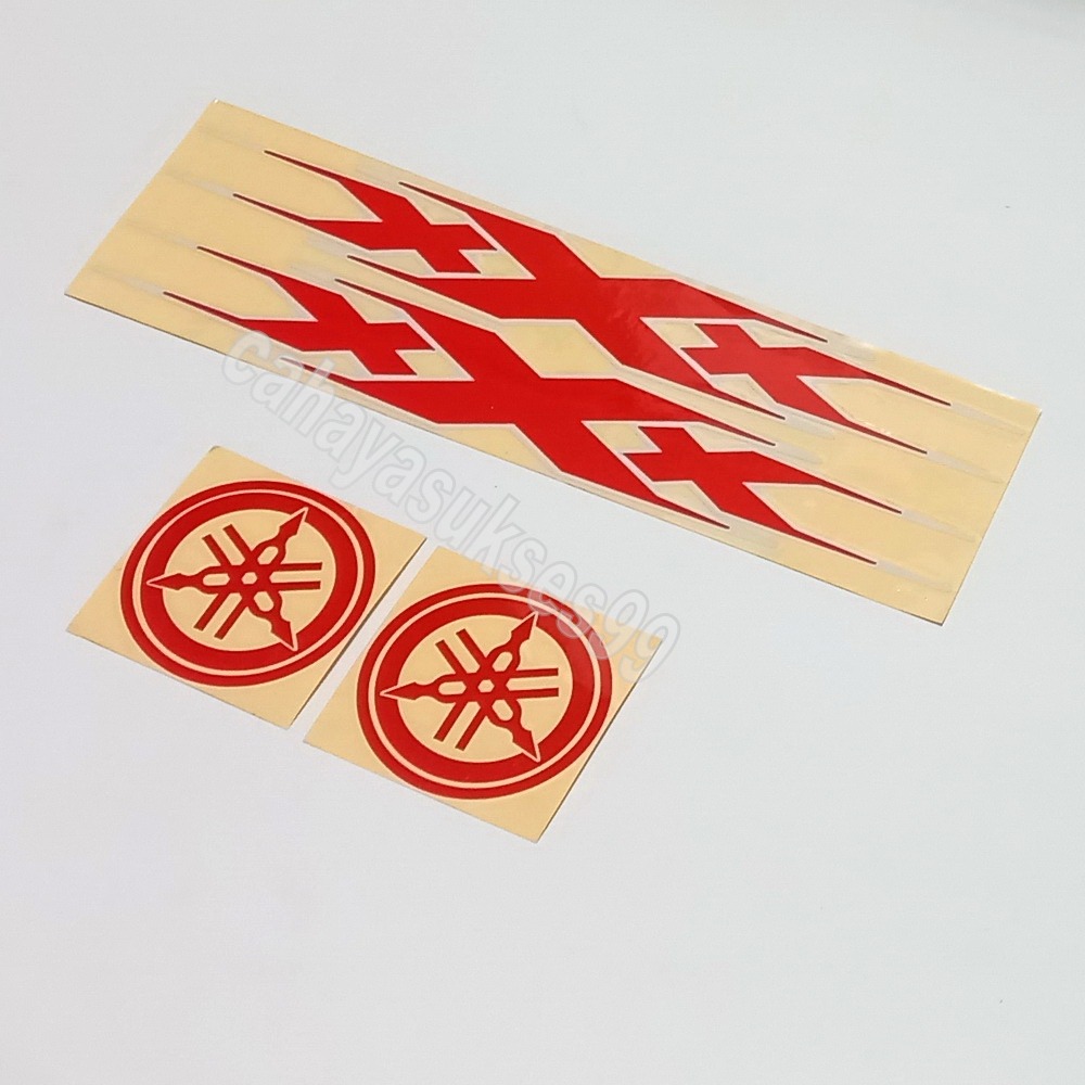 Sticker Triple XXX Merah Cutting Stiker Body Motor Yamaha MOGE Stiker ...