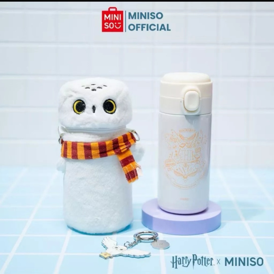 (SOLD) Termos Tumbler Miniso x Harry Potter 330 ml - Termos Hedwig ...