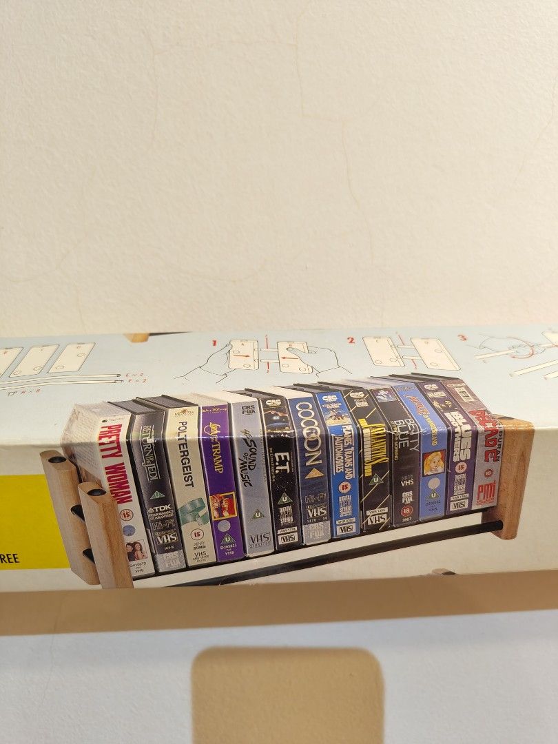 Vintage Cd Storage Cassette Holder VHS Tape Rack Rackit, Furniture ...