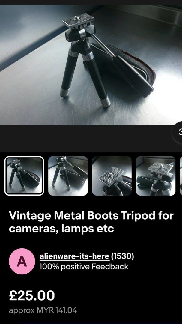 Vintage steel tripod boots made in japan - used, Photography ...