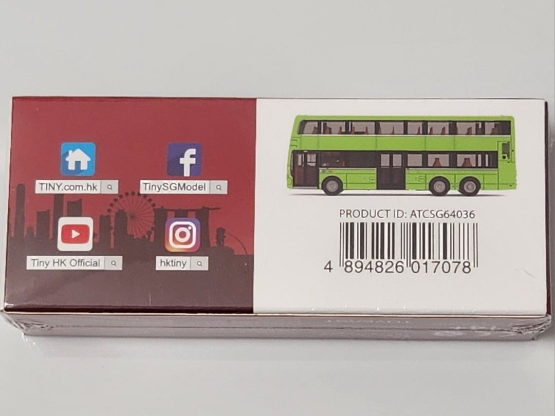 1:110 scale Singapore Lush Green Volvo B9TL Double Decker bus model ...