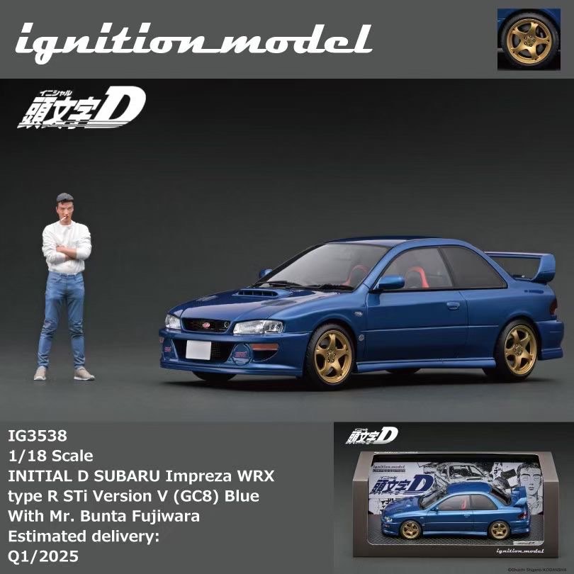 1/18 Ignition IG3538 INITIAL D SUBARU Impreza WRX type R STi Version V ...