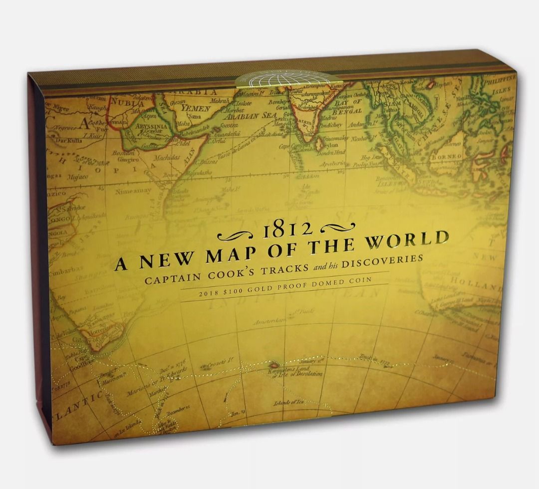 2018 Australia 1 oz Gold $100 Map of the World Domed Proof Coin, 興趣及遊戲 ...