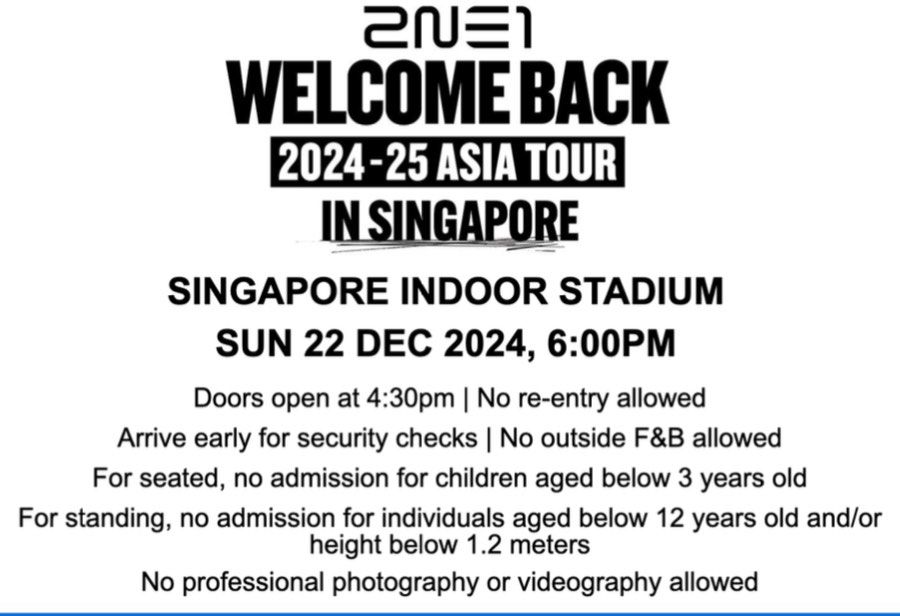 2NE1 DAY 2 WELCOME BACK TOUR IN SINGAPORE, Tickets & Vouchers, Event ...