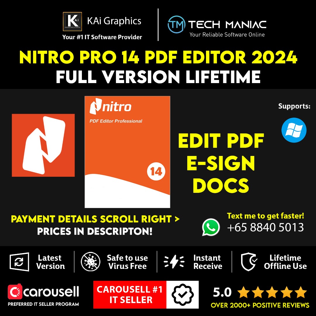 ⭐ Nitro Pro 14 Enterprise PDF Editor Full Version Latest 2024 Lifetime ...