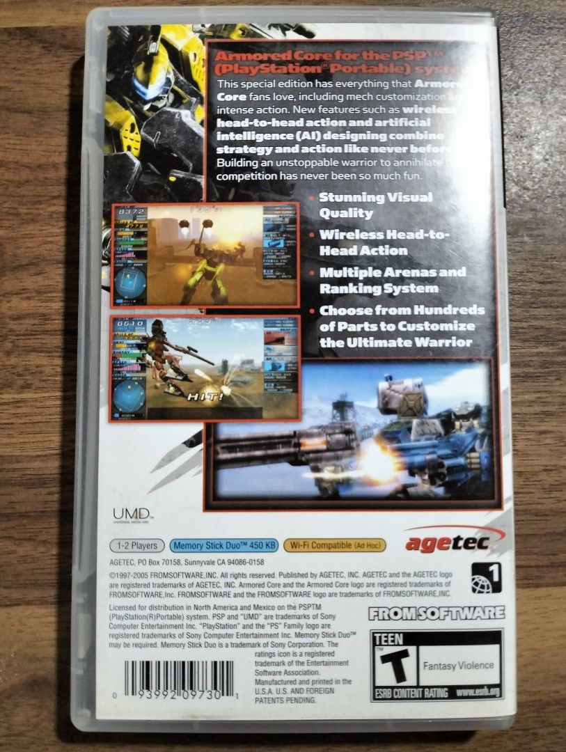 Armored Core: Formula Front Extreme Battle (PSP), Video Gaming, Video ...