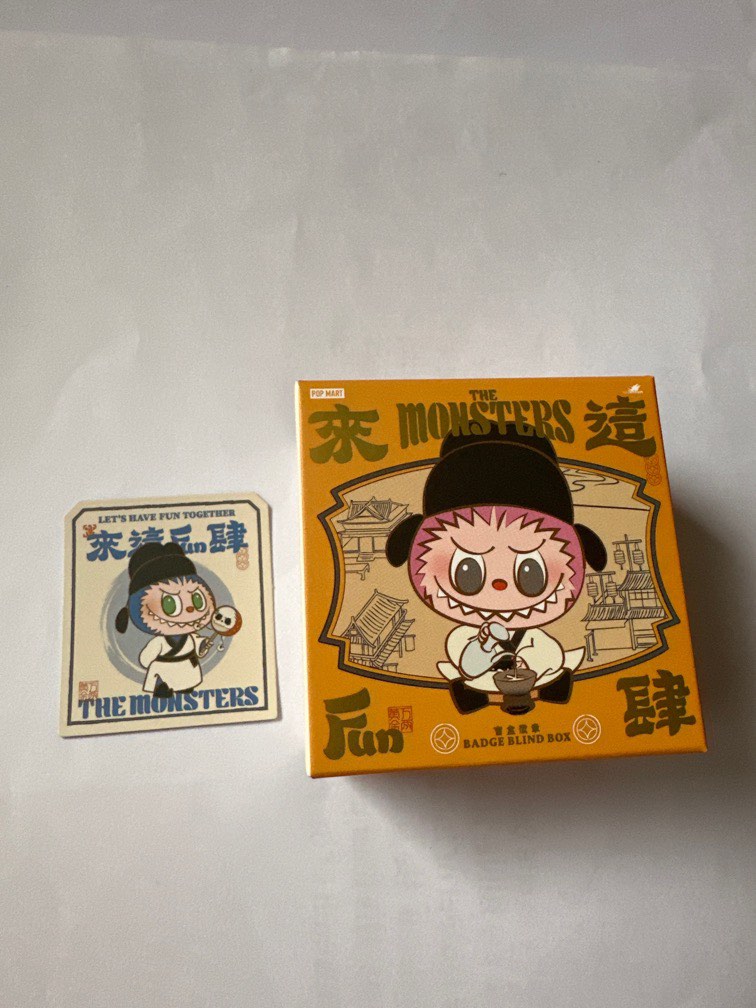 Authentic popmart badge pin "the monster fun series", Hobbies & Toys ...
