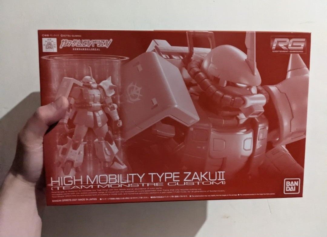 Bandai RG 1/144 HIGH MOBILITY TYPE ZAKUⅡ (TEAM MONSTRE CUSTOM)高達模型 ...