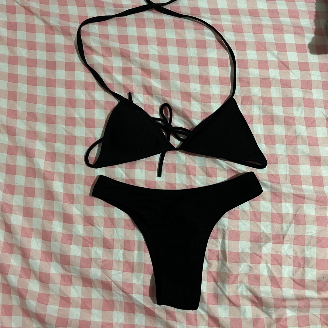 Black Bikini, Women's Fashion, Swimwear, Bikinis & Swimsuits on Carousell
