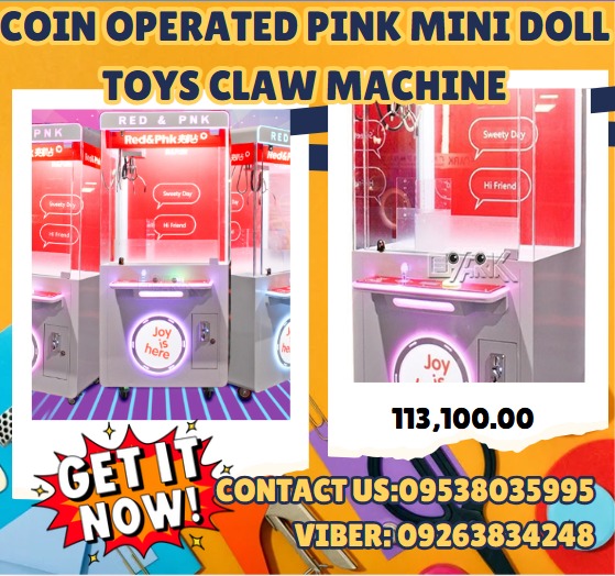 COIN OPERATED PINK MINI DOLL TOYS CLAW MACHINE, Everything Else, Others ...