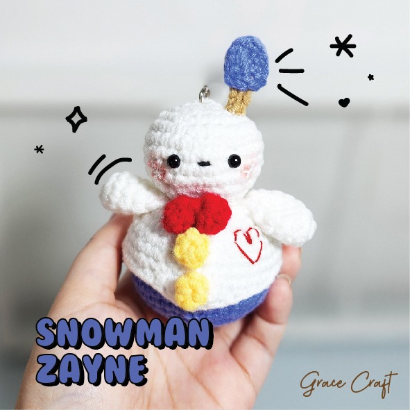 Crochet Amigurumi Love and Deepspace Snowman Zayne Rajut Handmade ...