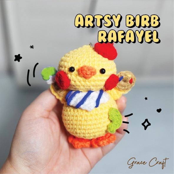 Crochet Amigurumi Love and Deepspace Artsy Birb Rafayel Rajut Handmade ...