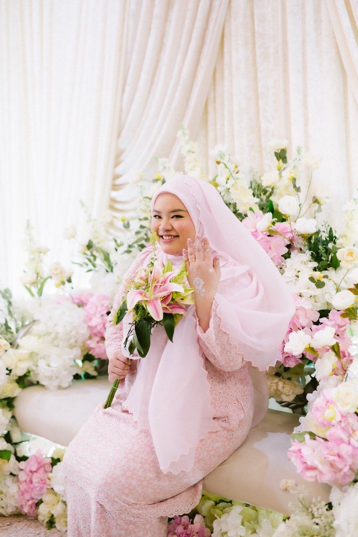 CUSTOM MADE SOFT PINK ORGANDY VEIL RM70 INCLUDE POSTAGE, Women's ...