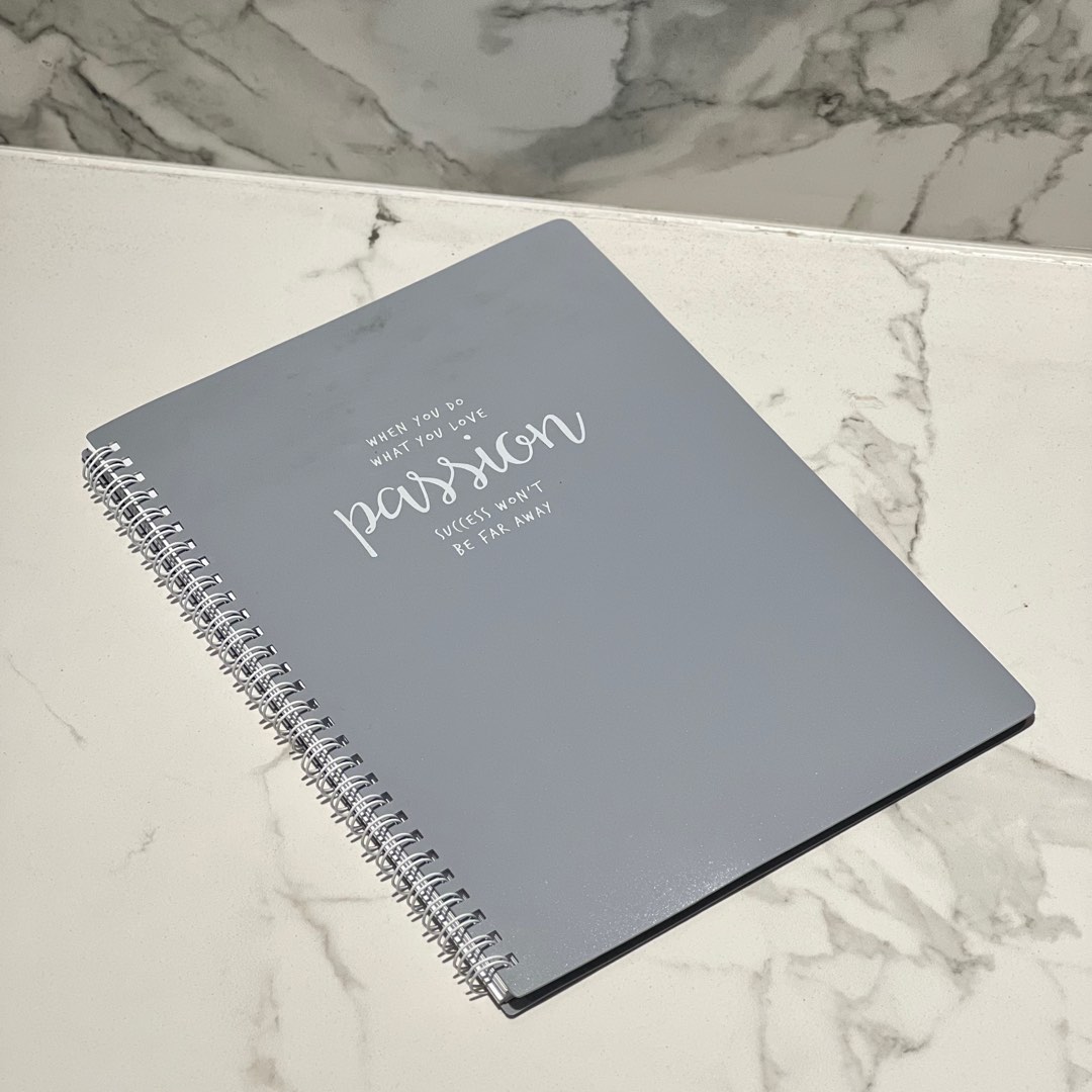 Daiichi Grey Spiral Bound Motivational Notebook A5, Buku & Alat Tulis ...