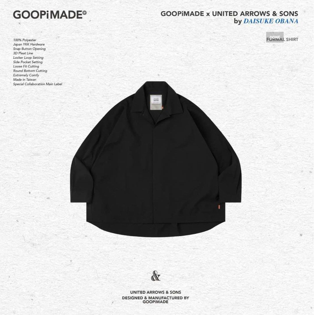 尾花大輔 Formal Shirt / GOOPiMADE x UNITED ARROWS & SONS by DAISUKE OBANA goopi Goopimade , 家庭電器 ...