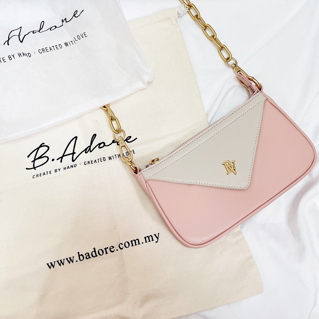 *Free Shipping* B.Adore Authentic Pink & Cream Dual-Color Classic Women ...