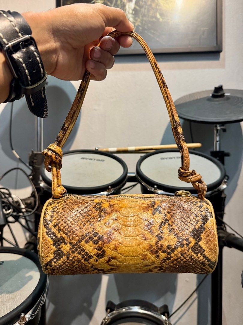 Genuine Real Snake Skin Mini Pouch Bag (100% Kulit Ular), Luxury, Bags ...