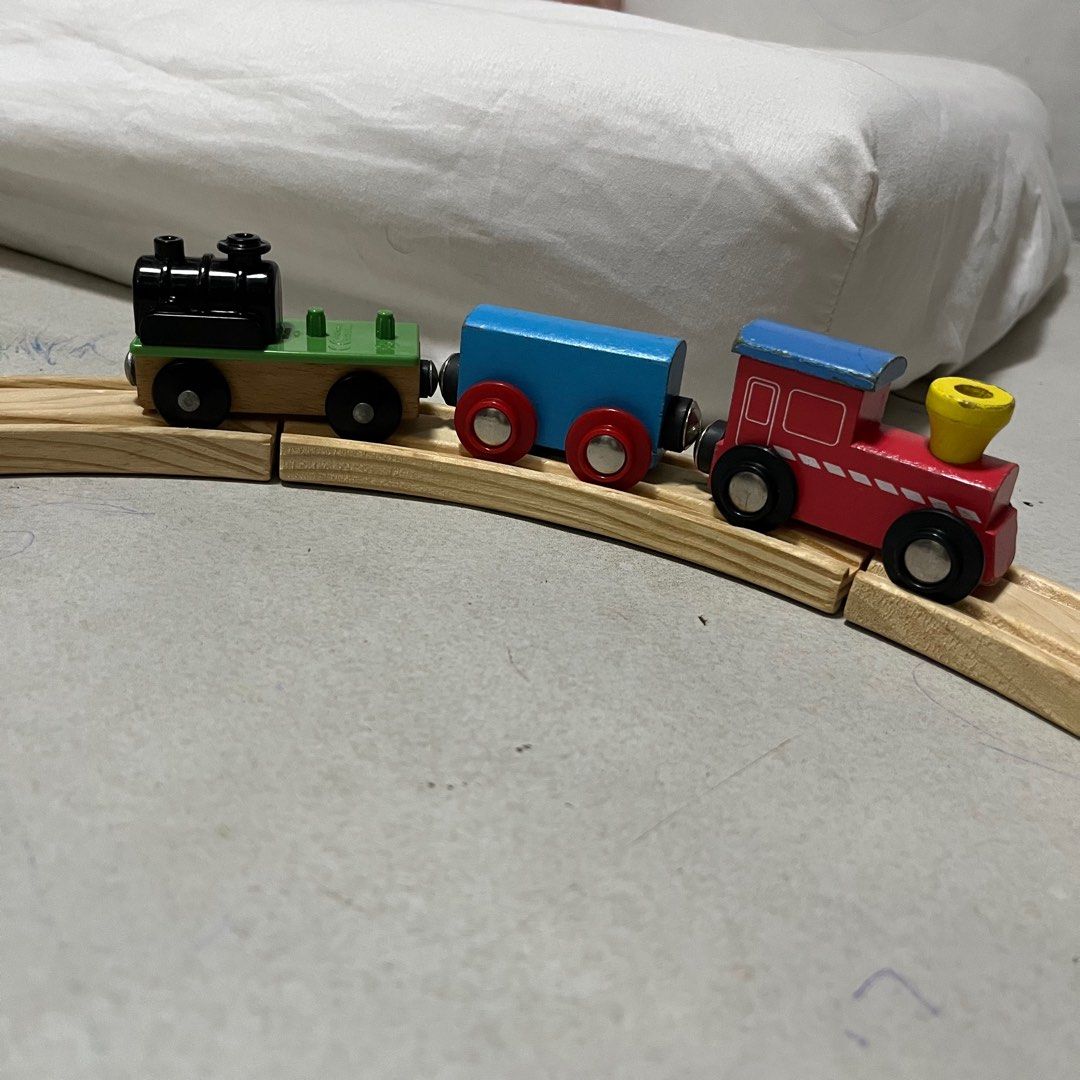IKEA Wooden Train Set, Hobbies & Toys, Toys & Games on Carousell