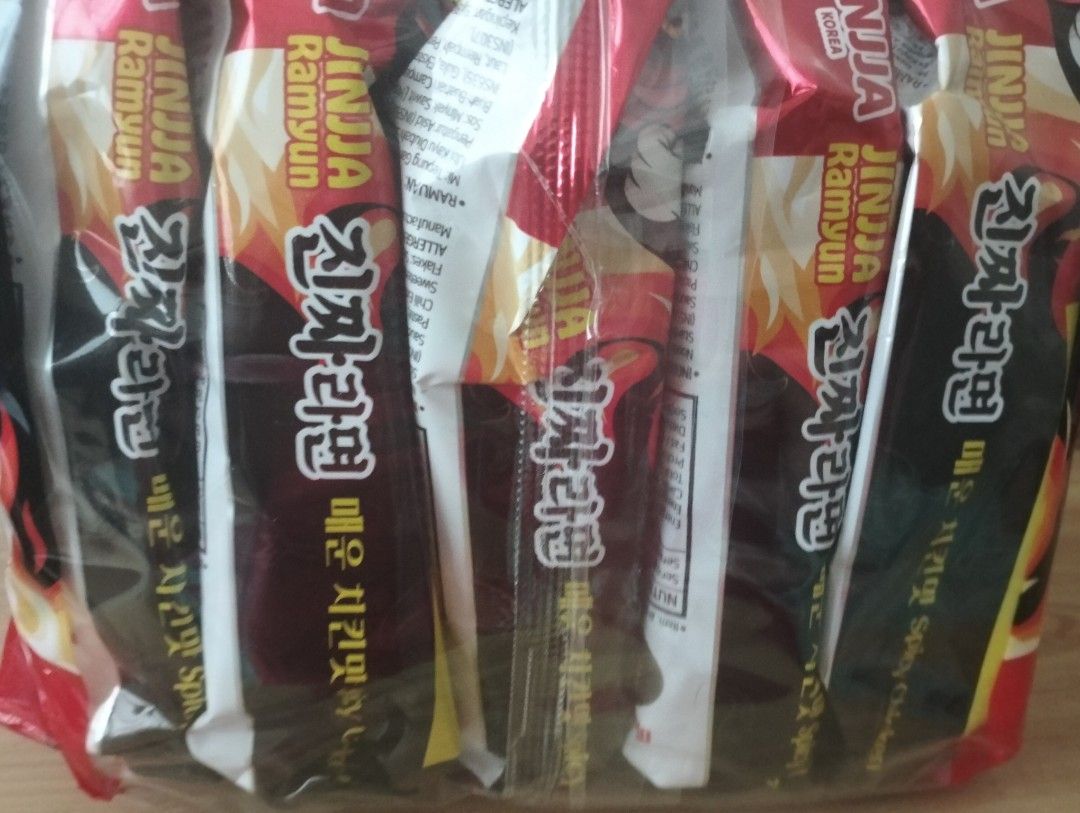 Jinjja ramyun spicy chicken flavour 120g X 5, Food & Drinks, Packaged & Instant Food on Carousell