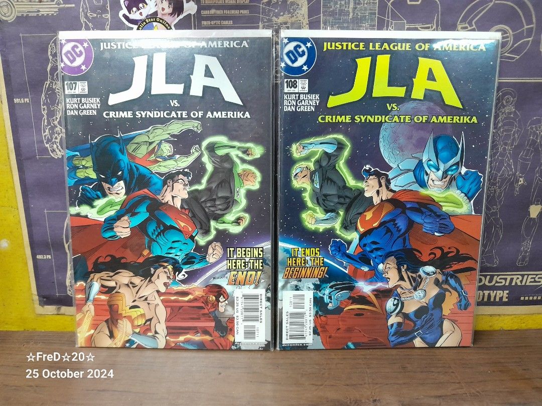 JLA VS Crime Syndicate Amerika Connecting Covers DC Comics, Hobbies ...