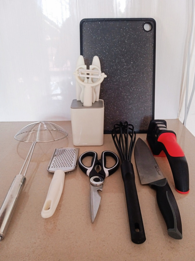 Kitchen Essentials Set, Furniture & Home Living, Kitchenware & Tableware, Knives & Chopping ...