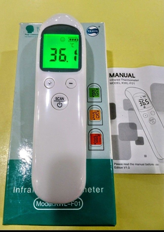 KWL-F01 Touchless Infrared Forehead Thermometer for Body and Surface ...