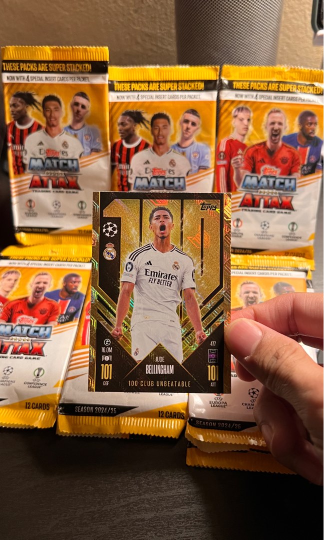 MATCH ATTAX JUDE BELLINGHAM GOLD CARD, Hobbies & Toys, Toys & Games on ...