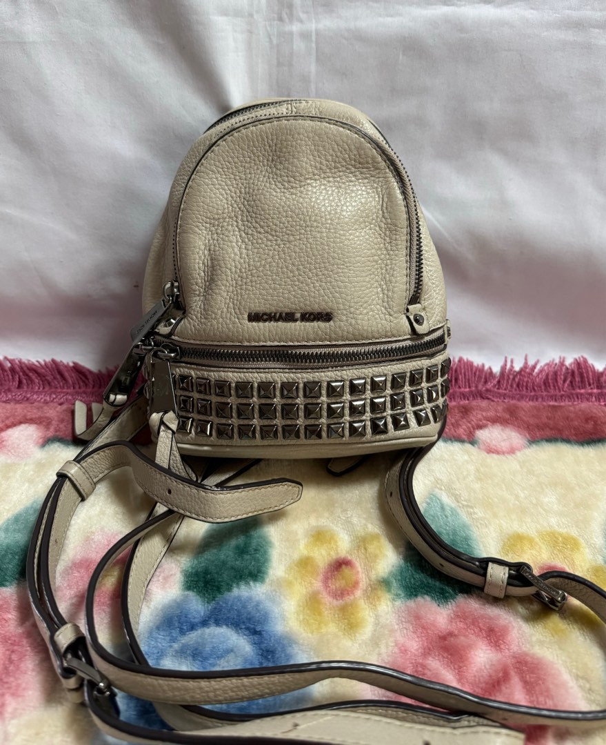 MICHAEL KORS Rhea Studded Mini Backpack, Women's Fashion, Bags ...